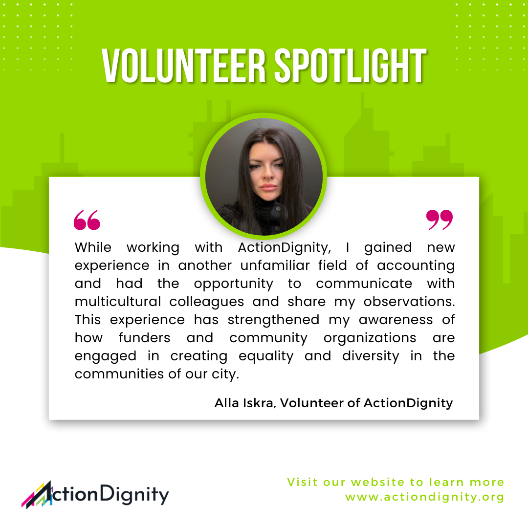 Volunteer Spotlight-Alla Iskra - ActionDignity